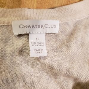 Charter Club | Tops | Charter Club Button Down Leopard Print Knit ...